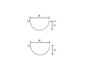 Half Round Gutters in 20' sections (available with high back add on ...