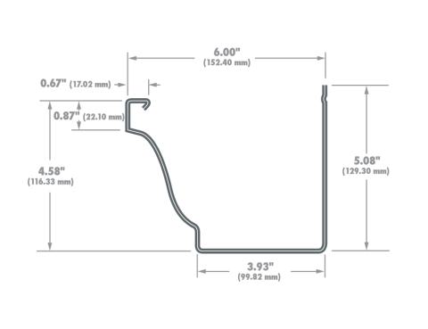 K-Style Gutters - seamless up to 40' (with available high back add on ...