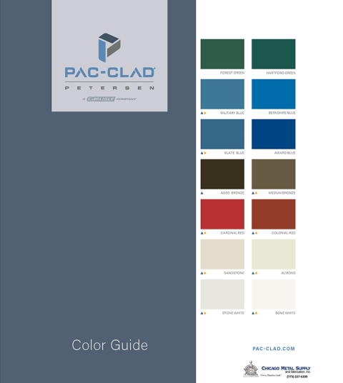 color charts - Chicago Metal Supply